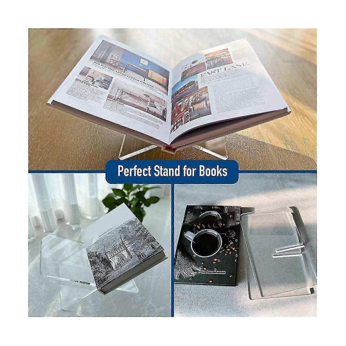 Acrylic Book Holder X-shaped Display Stand For Cookbook Recipe Menu ...