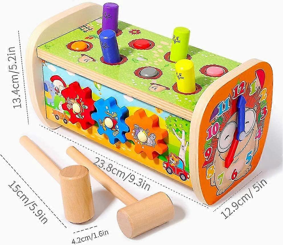 5 In 1 Hammer Toys Wooden Beating Table For Boys And Girls With Fine ...
