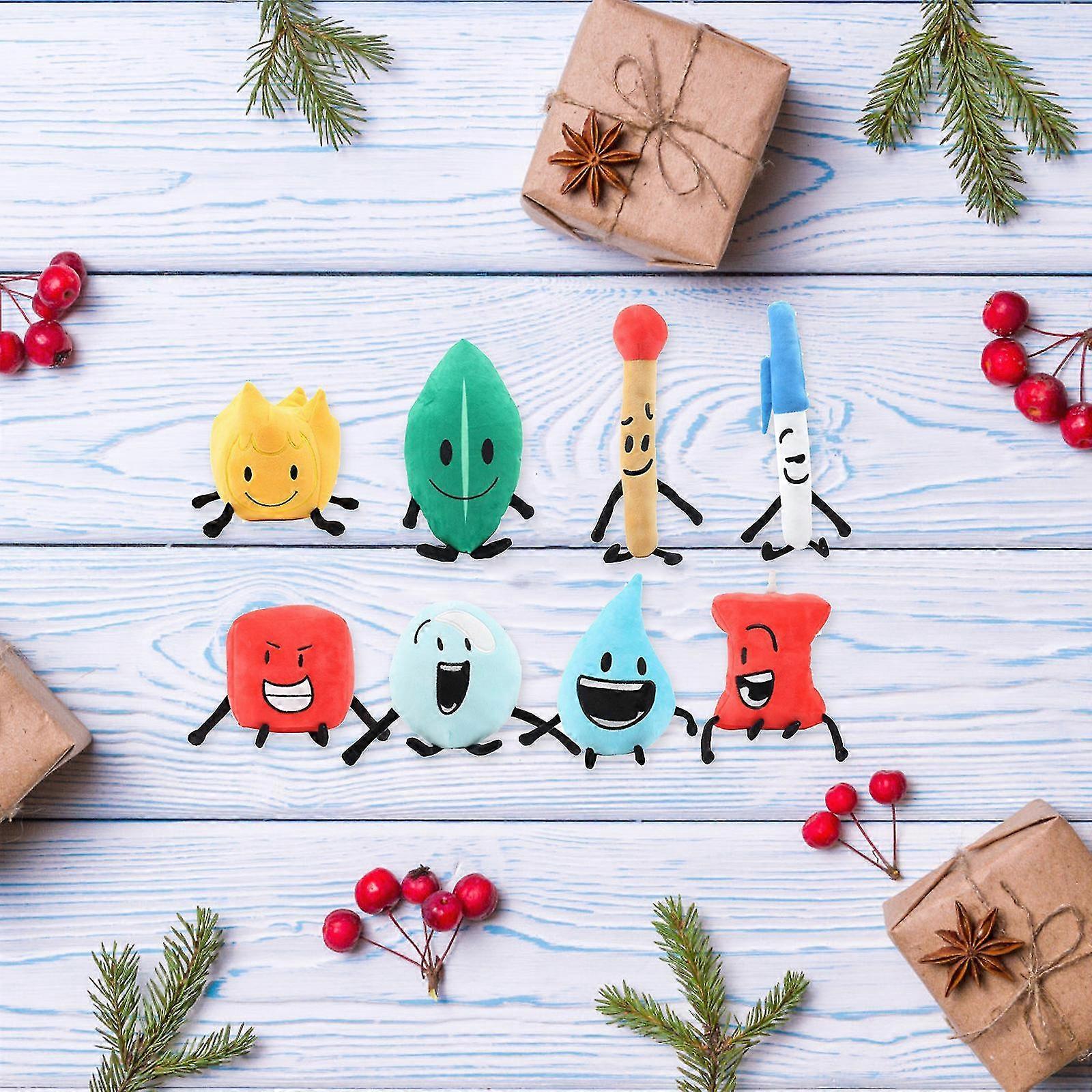 Battle For Dream Island Plush,bfdi Flower Teardrop Firey And Leafy ...