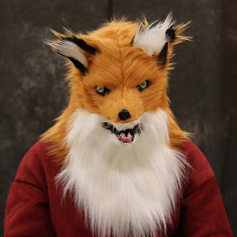 Movable Mouth Fox Mask Halloween Costume Cosplay Party Mouth Mover Wolf ...