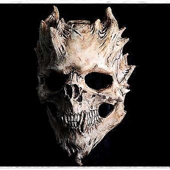 Skull Skeleton Mask Horror Demon Creepy Full Head Mask Latex Evil Mask ...