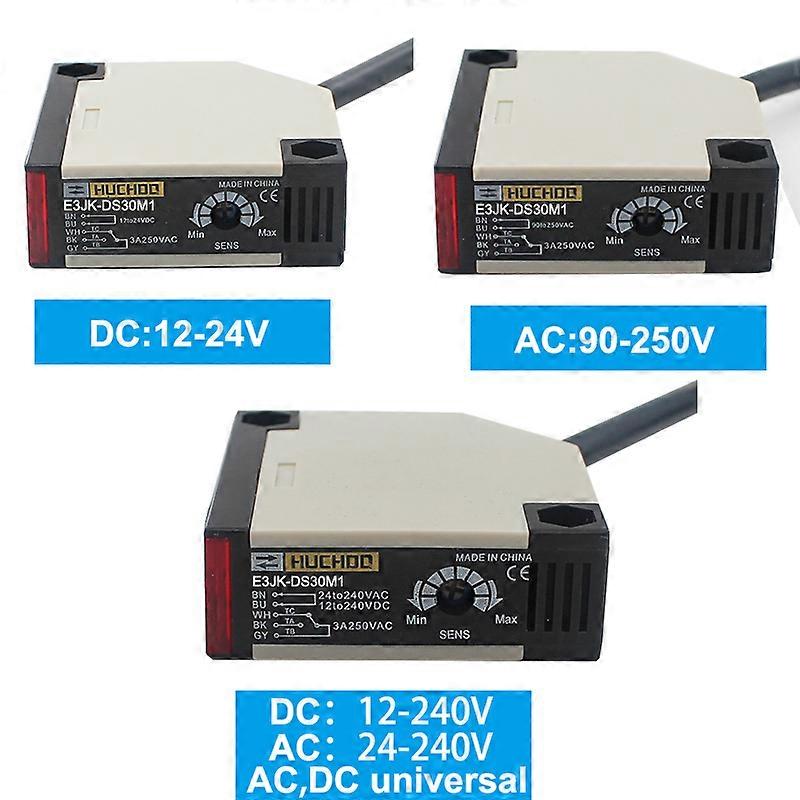 30cm Sensing Distance E3JK-DS30M1 DC12-24V / AC90-250V Diffuse Reflection Photoelectric Switch ...
