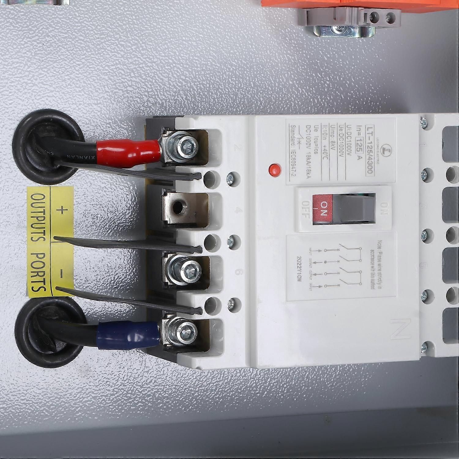 PV Combiner Box 6 String Waterproof Solar Combiner Box with 125A ...