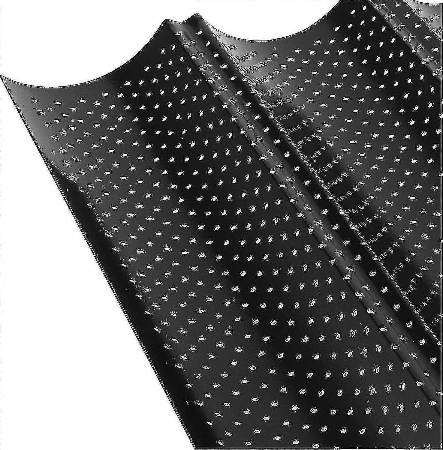 4 Pack 15 X 13 Inch Black Non-stick Perforated Baguette Pans, French ...