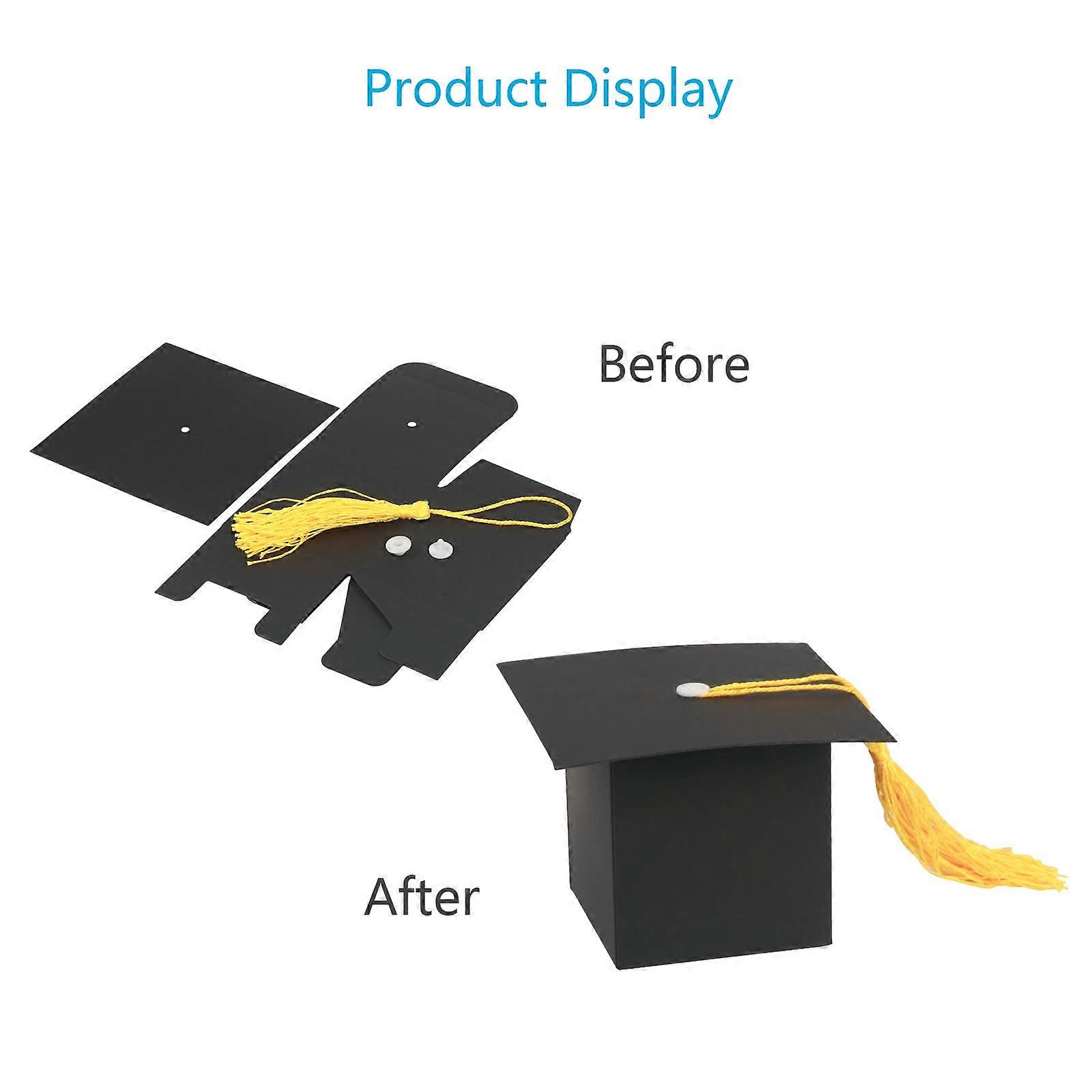 Graduation Decorations: Unique Doctoral Cap Shaped Gift Boxes, Matte ...
