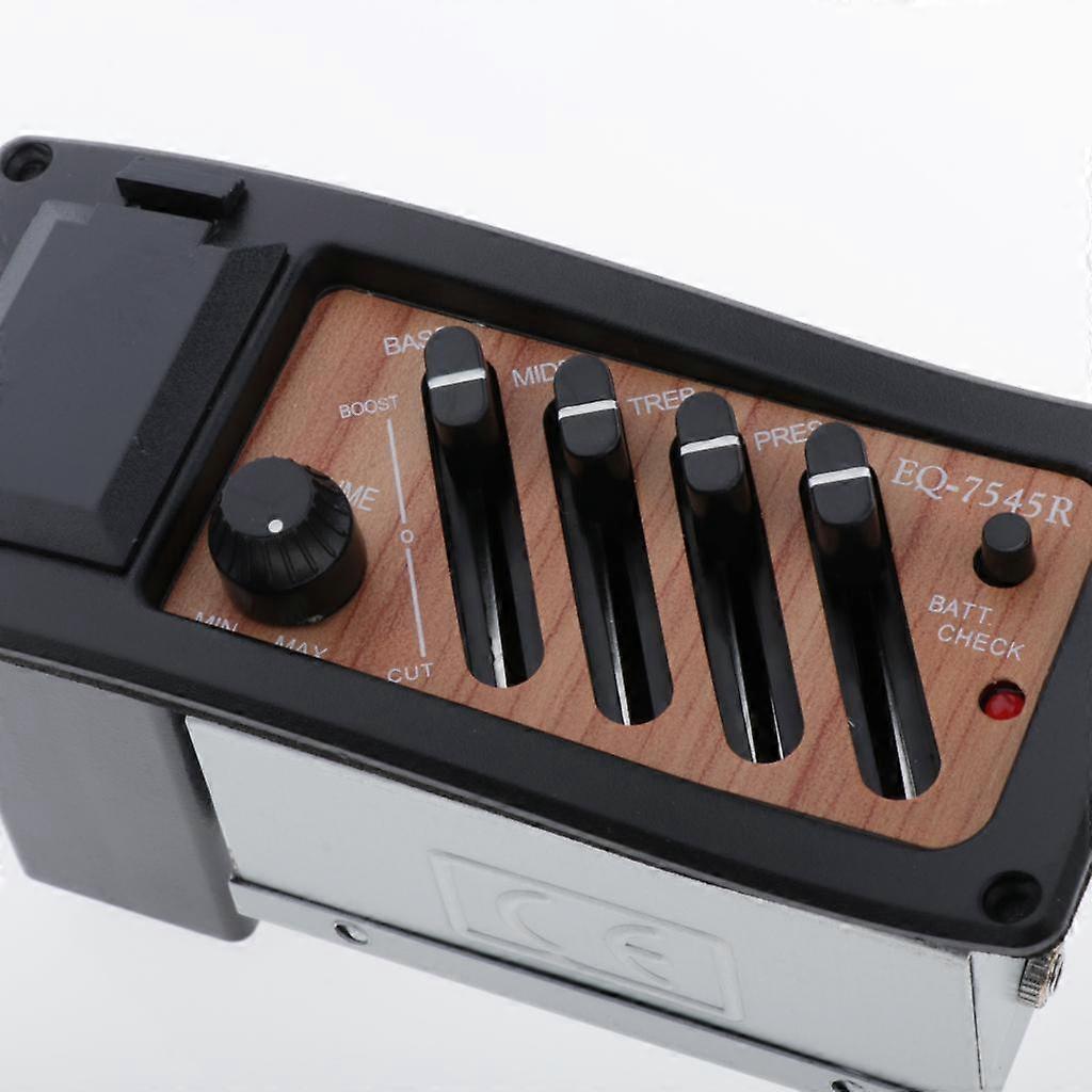 Acoustic Guitar Pickup EQ Equalizer Pre-Amp Piezo Pickup Tuner Kit EQ-7545R | Fruugo UK