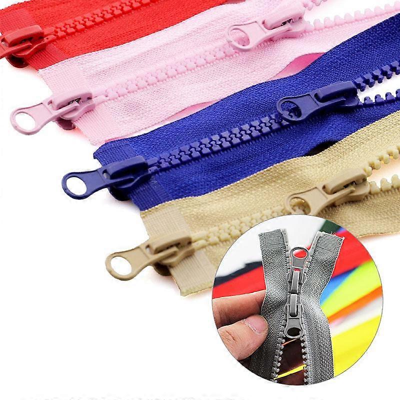 1PC Garment Accessories Double Slider Long Zip Open Ended Chunky Jacket ...
