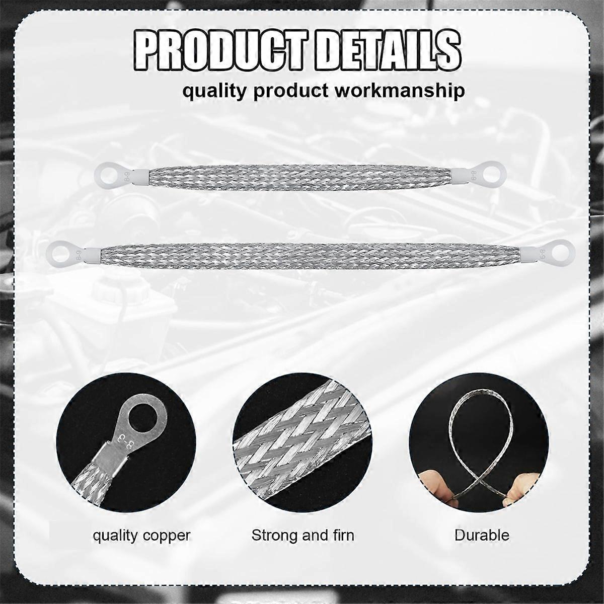10pcs Universal Automotive Ground Straps,10/12inch Engine Ground Strap ...