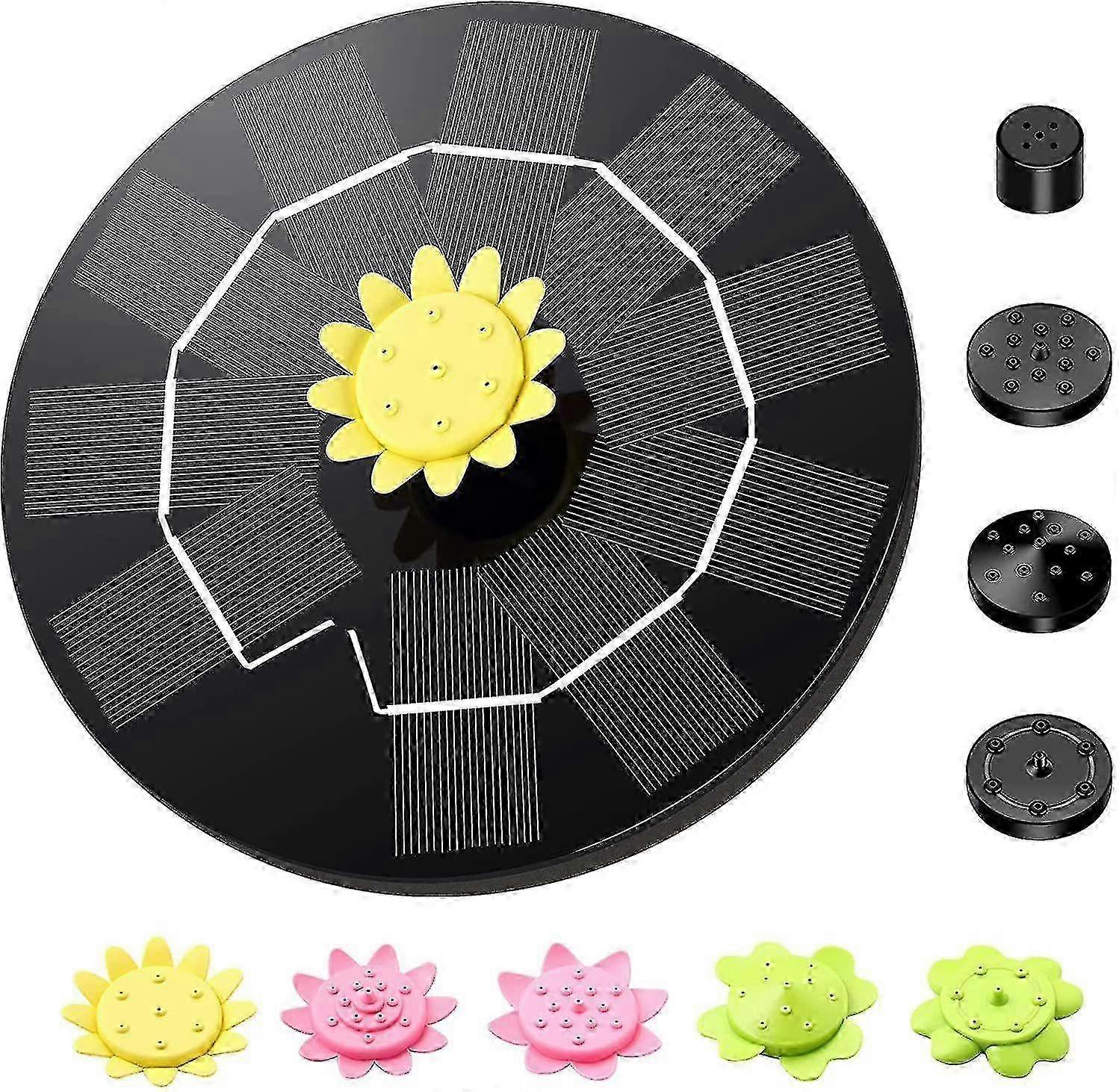 Solar Fountain Pump 9 Effect Garden Floating Solar Pond Fountain ...