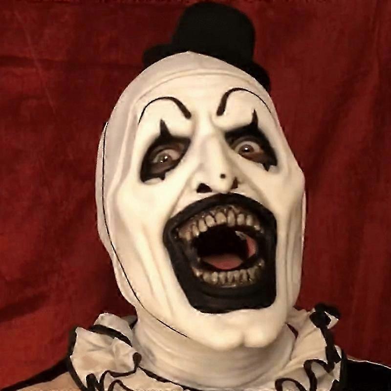 Terrifier Art The Clown Horror Mask Cosplay Funny Evil Joker Hat Latex ...