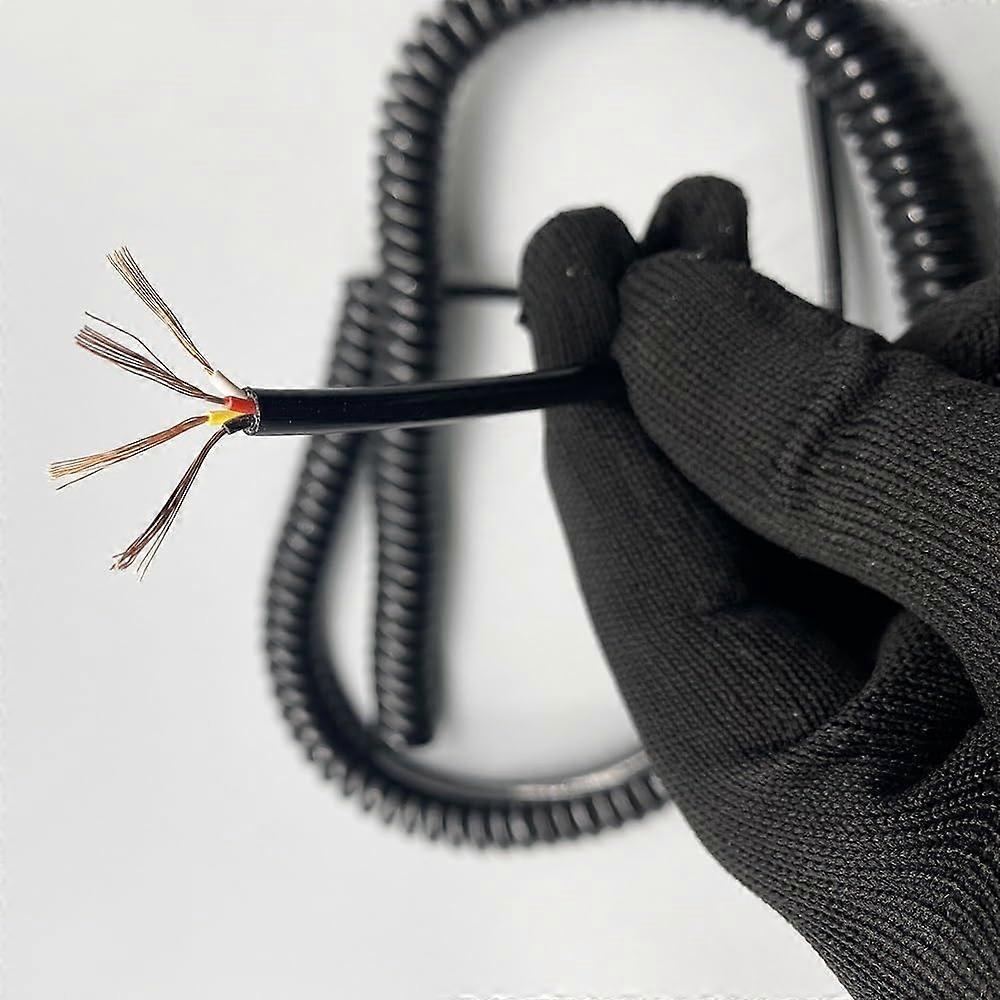 Telescopic Wire Spiral Cable 24AWG Retractable Power Cord 4Core Copper ...