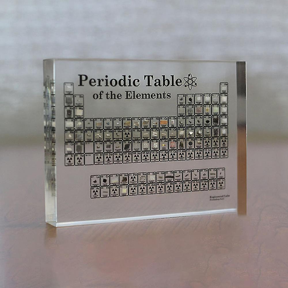 Acrylic Periodic Table With Real Elements Letter Decoration Kids ...