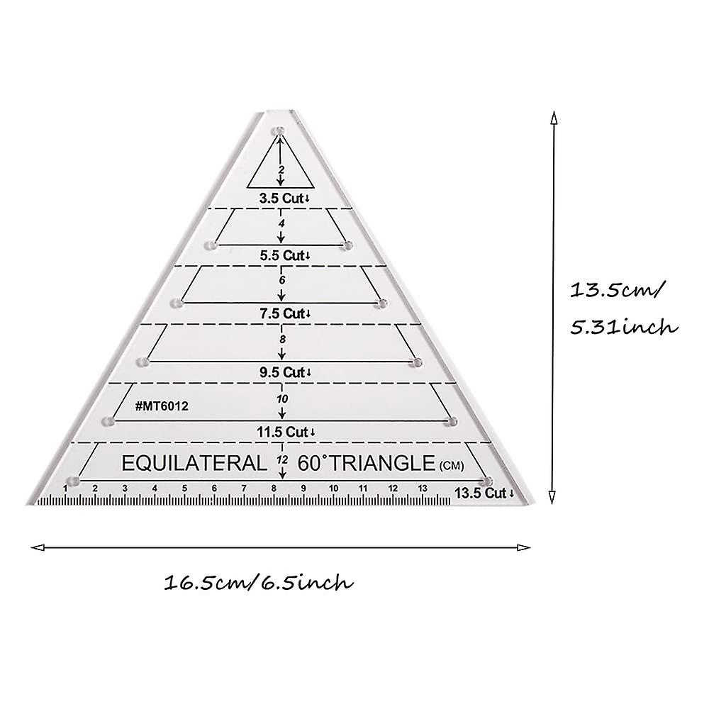 5 Pieces Transparent Sewing Ruler, DIY Sewing Ruler, Quilting Rulers ...