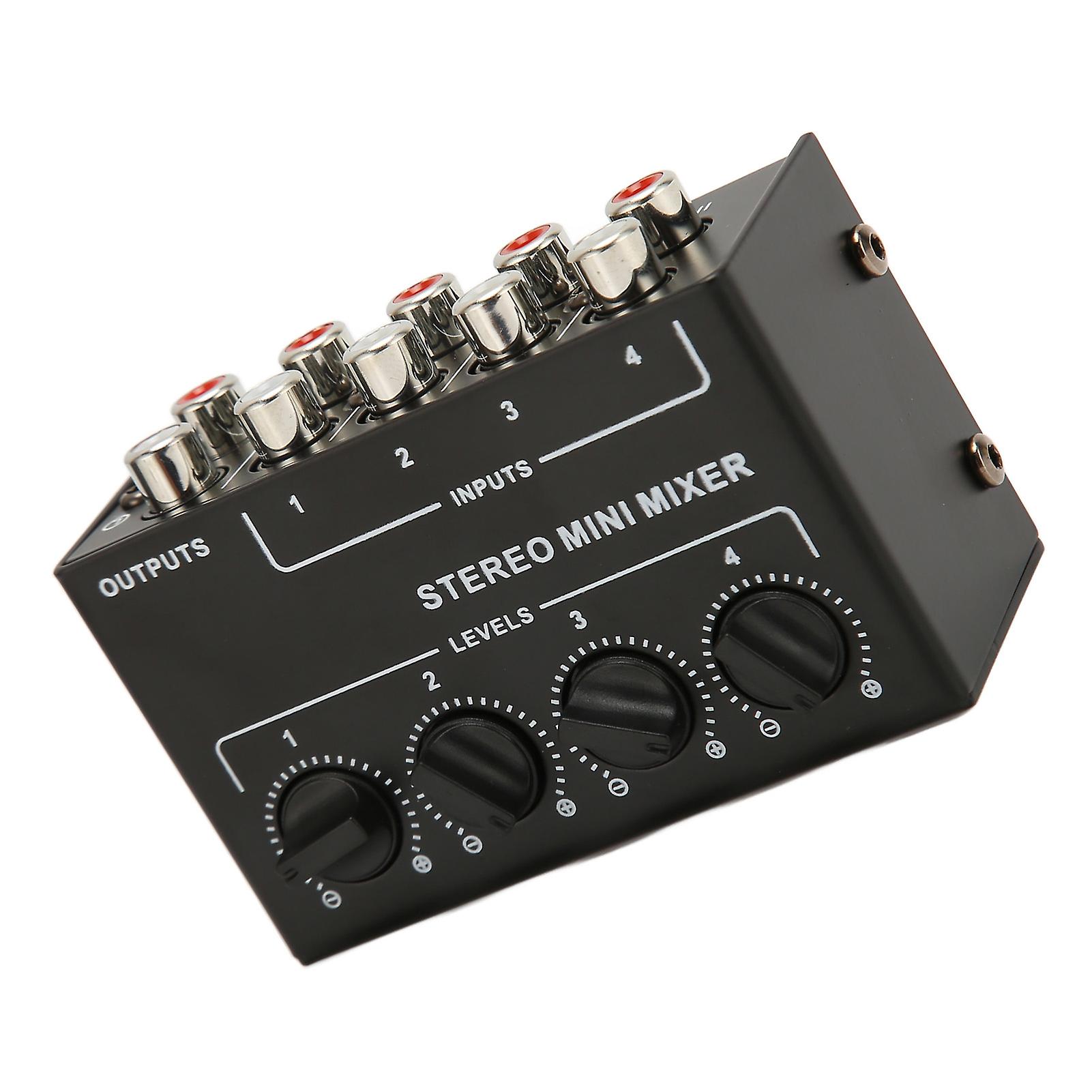 Passive Mixer 4 Channel Line Mixer Mini Sound Mixer Stereo Line Mixer ...