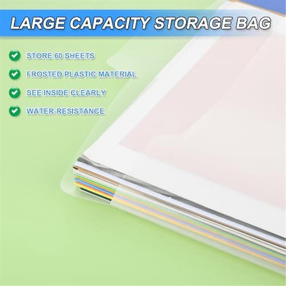 12 x 12 Scrapbook Paper Storage Bag with Buckle Design, Clear Paper ...