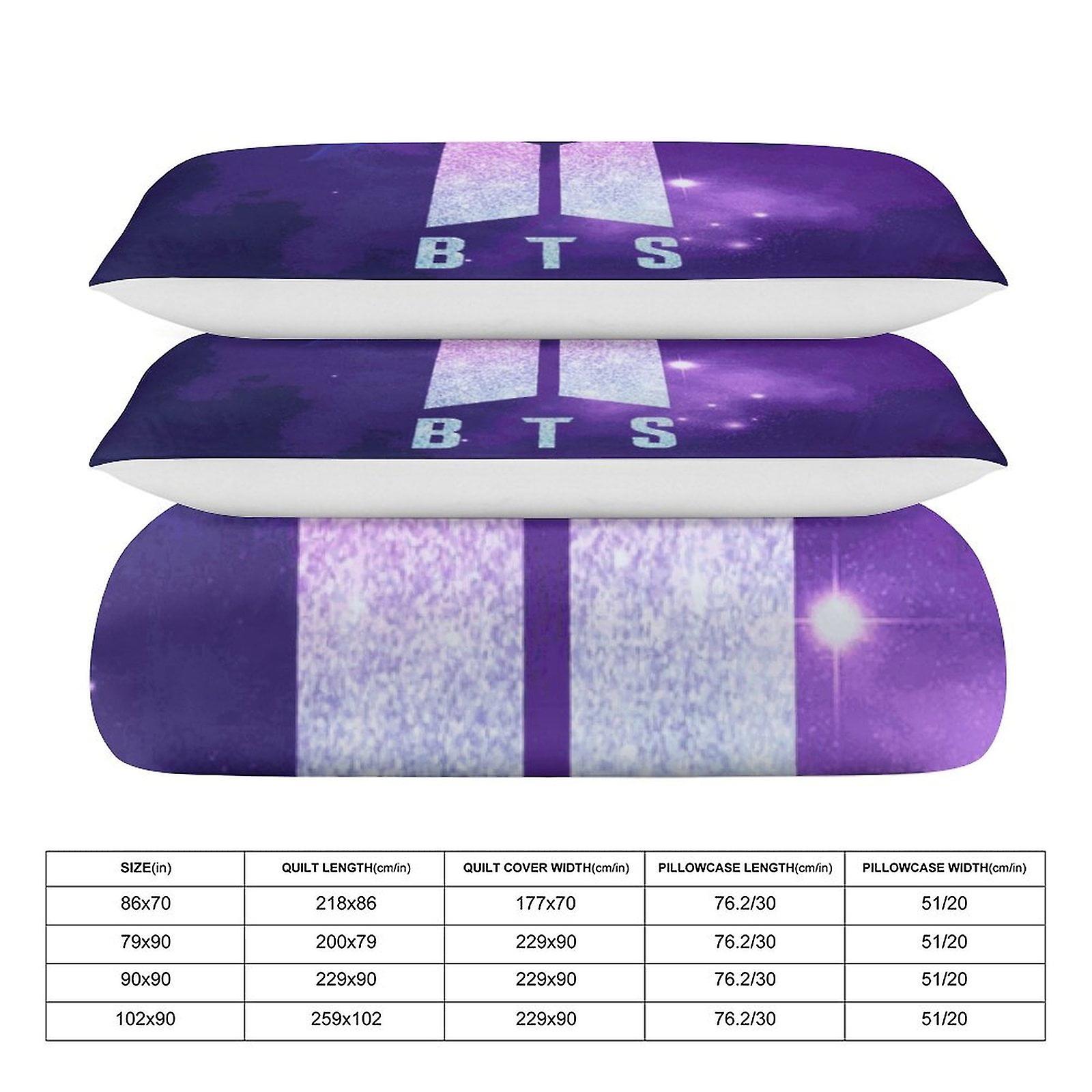 Kpop BTS Bed Duvet Cover Microfiber Bedding Sets 3D Printed Lightweight ...