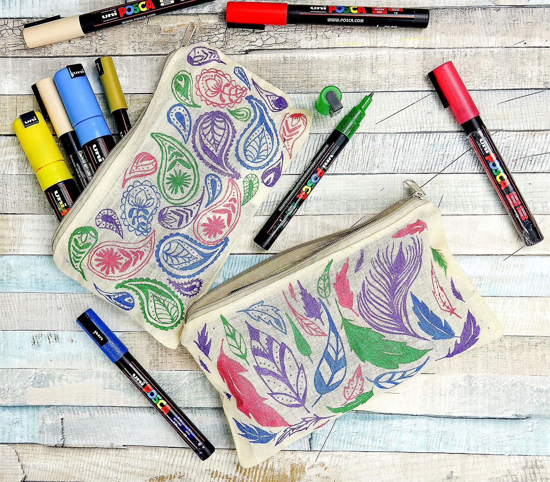 Uni POSCA Assorted Paint Marker Case Set, 24pc | Fruugo UK