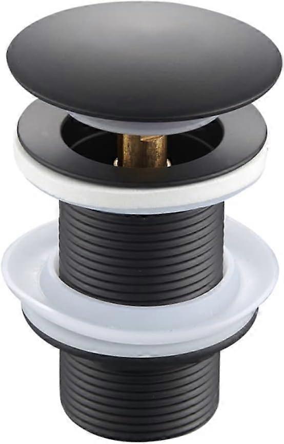 Universal Black Pop Up Basin Waste, Drain without Overflow, Universal ...