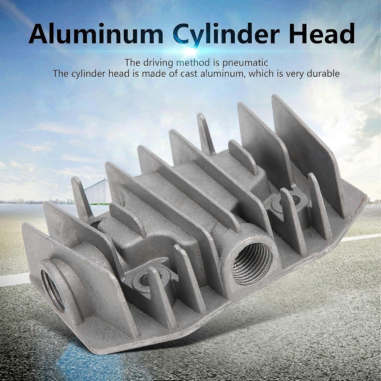 2Pcs Air Compressor Cylinder Head, 4/3/5P Aluminum Fittings Cooling ...