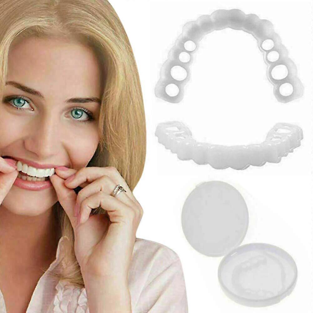 Perfect Smile Tooth Cover Snap On Upper Bottom False Teeth Dental ...