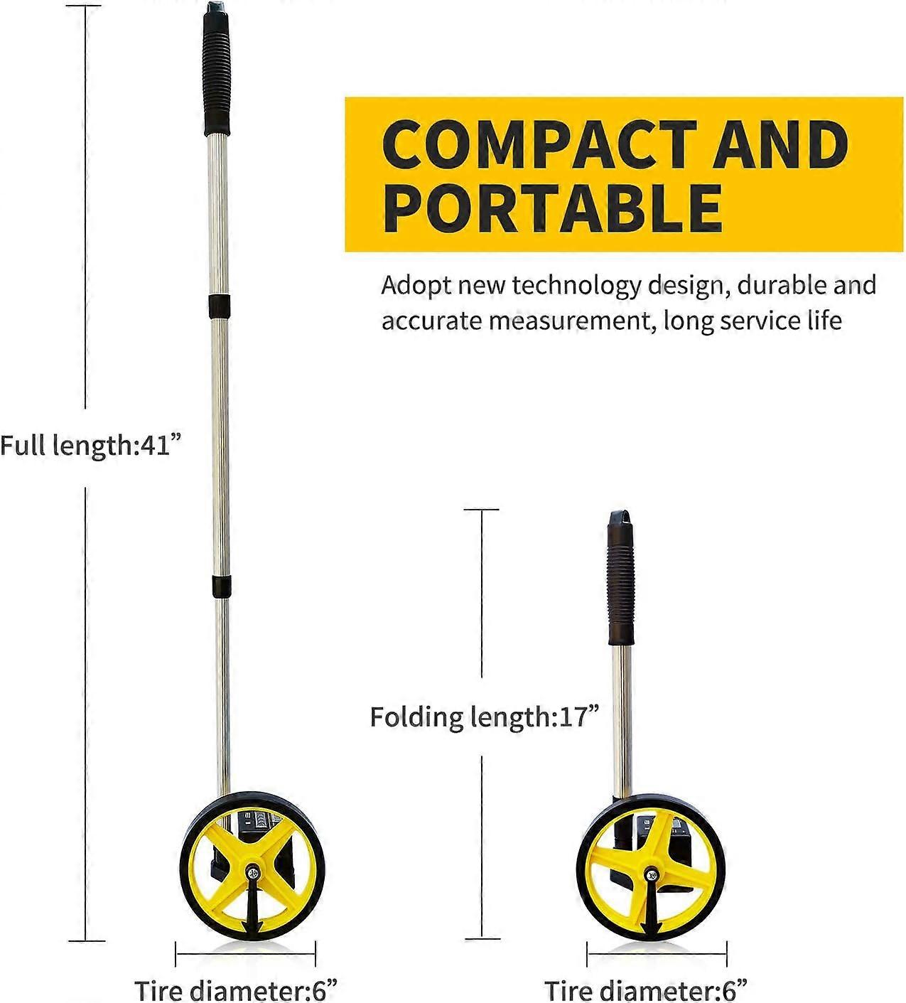 Zozen Measuring Wheel Telescopic Measure Wheel 6-Inch, Distance ...