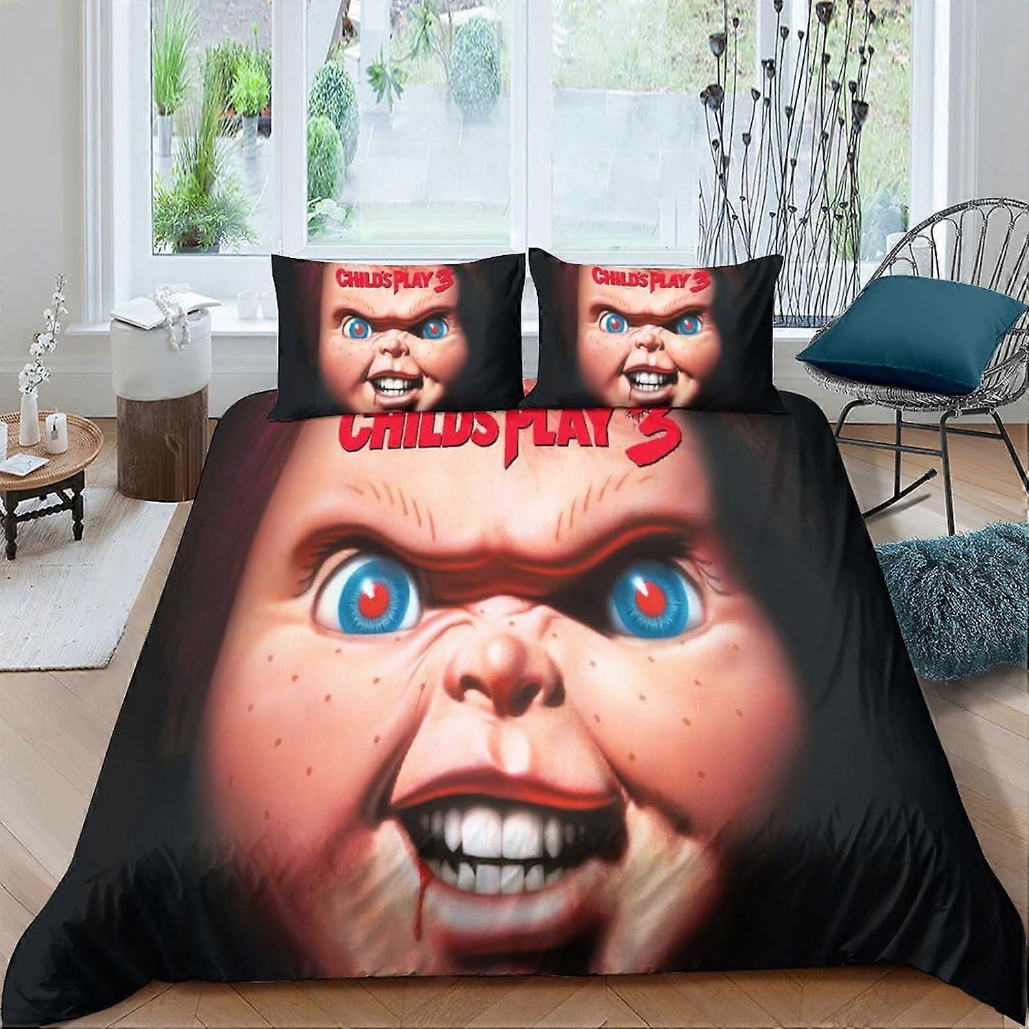 3 Pcs Chucky Doll Bedding Duvet Cover Children's Bedding Set 3D Print ...