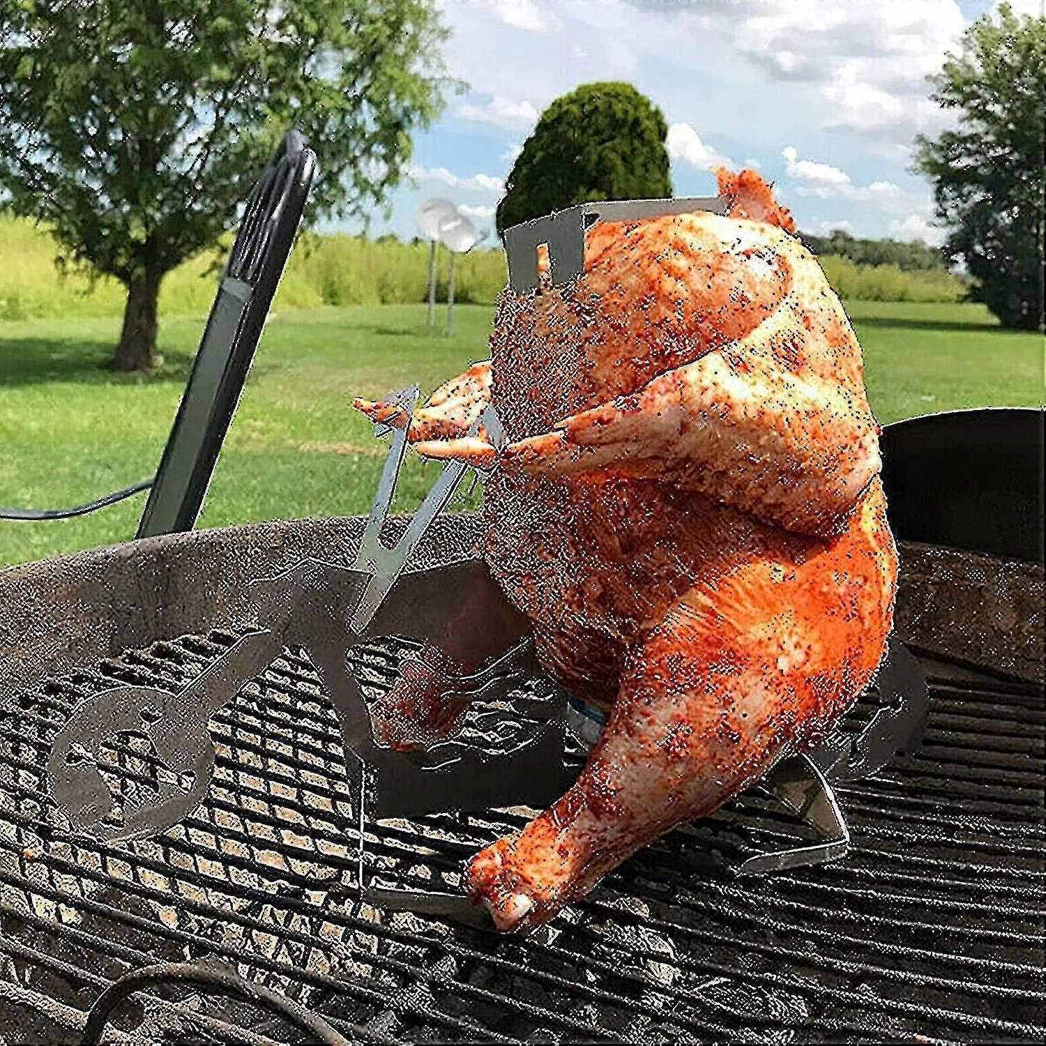 Chicken Rotisserie, Beer Can Chicken Holder For Grill Motorcycle Beer ...