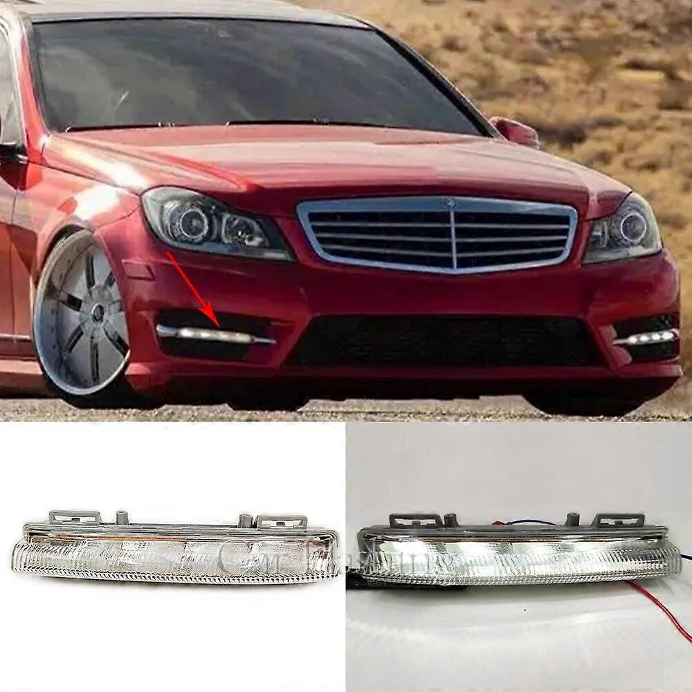 Car Front LED DRL Daytime Running Lamp Fog Light 12V For Mercedes-Benz ...