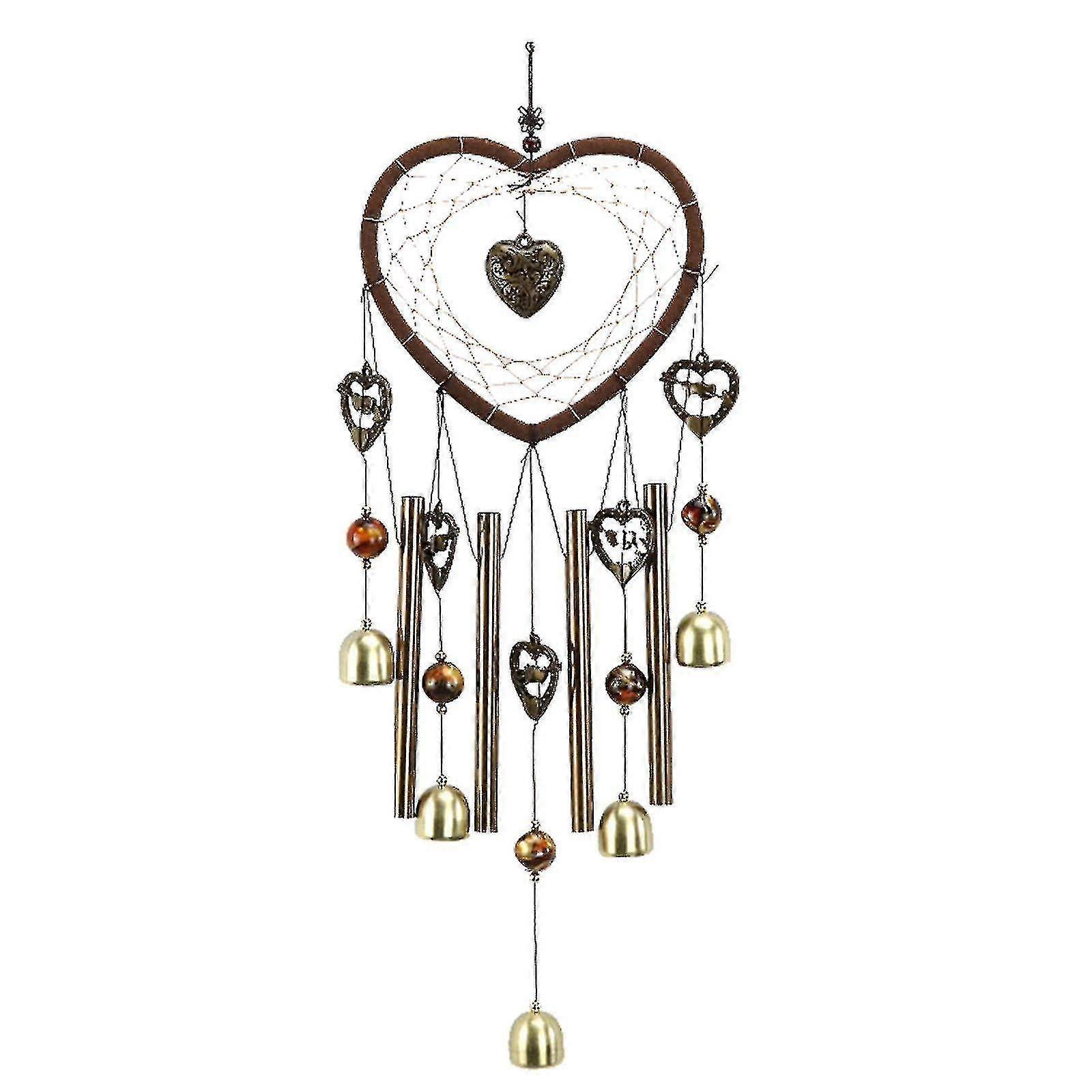 Outdoor Heart-shaped Wind Bell, Large Wind Bell Outdoor Dream Net ...