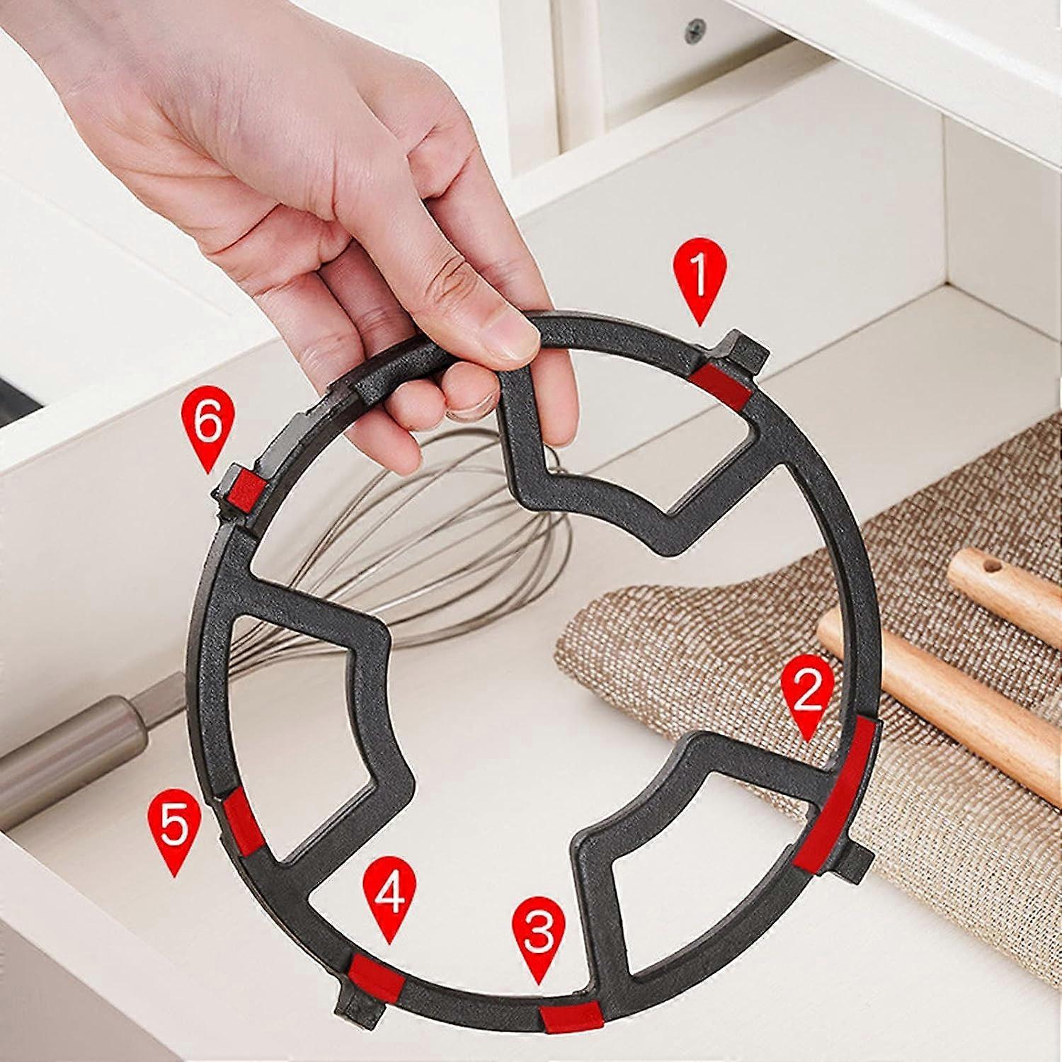 Burner Cooktop Wok Holder Rack for Milk Pot Noddle Pot, Wok Ring Cast ...