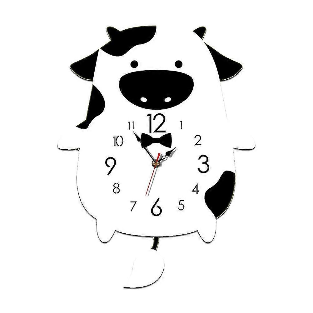 Home Decoration Cartoon Cow Shape Clock Decorative Wall Clock Hanging ...