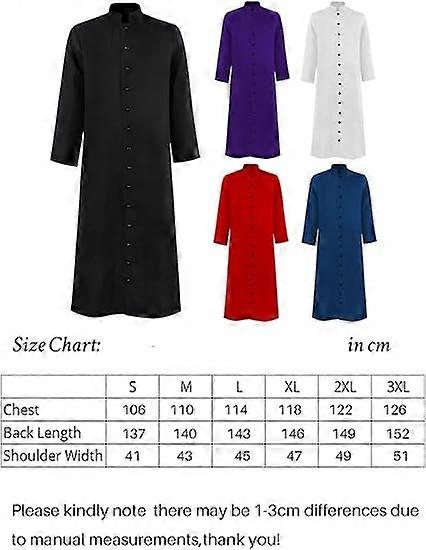 Men's Cassock Robe Church Robe Choir Minister Clergy Pulpit Liturgical ...