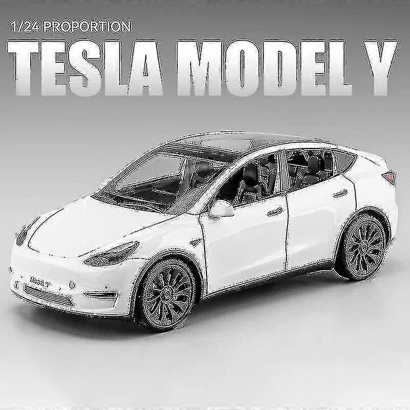 1:24 Tesla Model Y Model 3 Tesla Model S Alloy Die Cast Toy Car Model ...