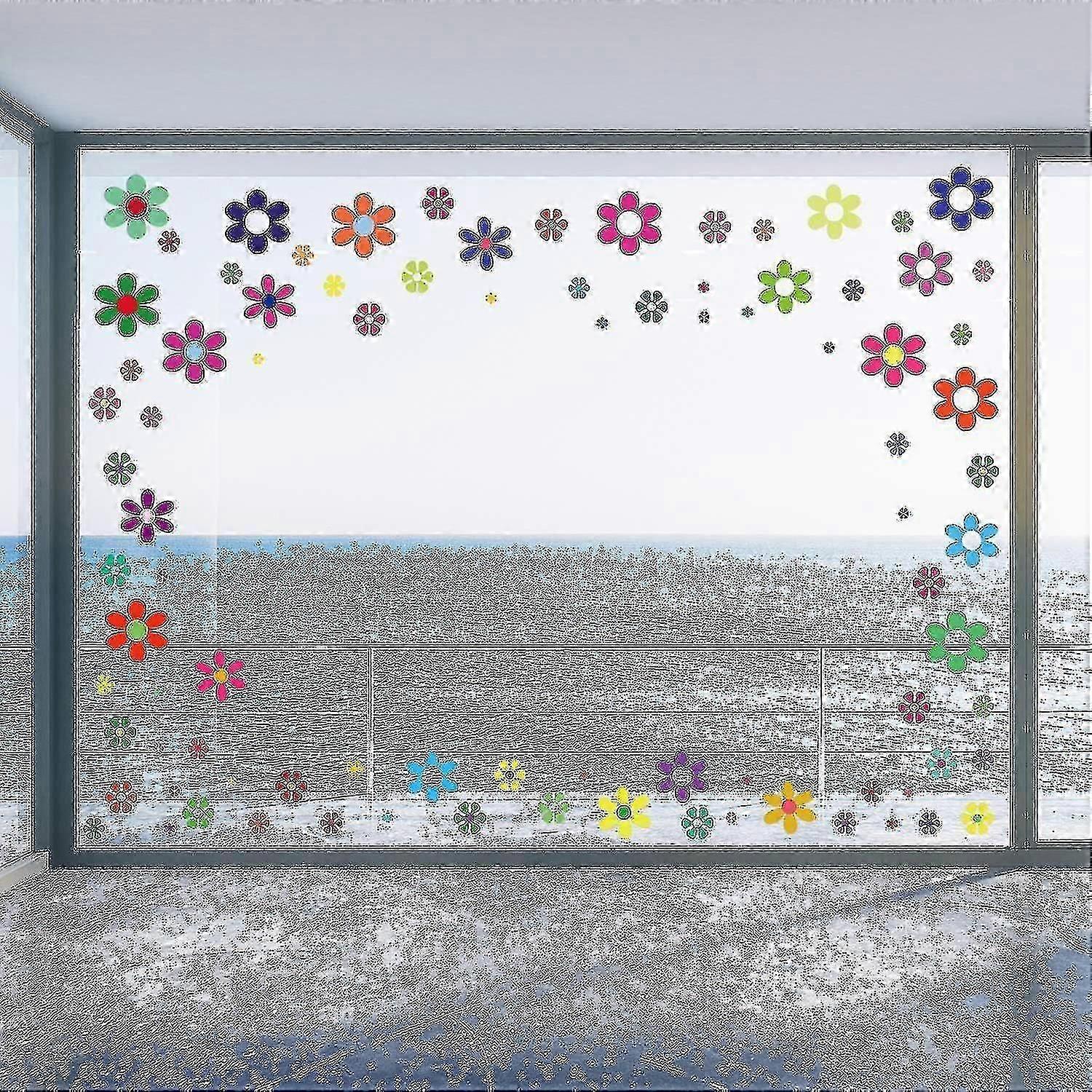 96 Pieces Car Flowers Stickers 60's Hippie Theme Party Stickers ...