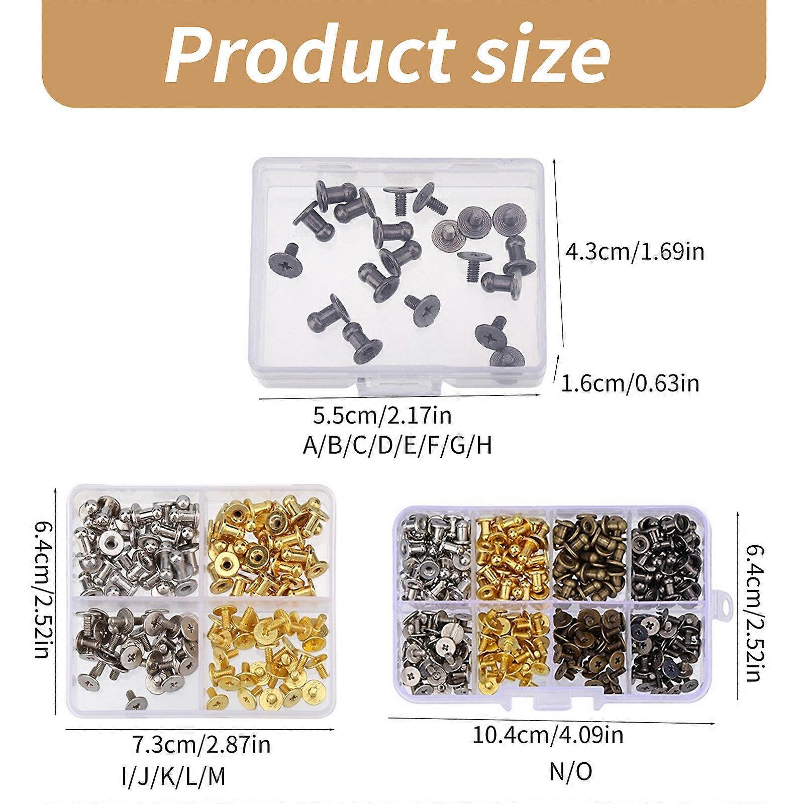 4MM 7MM 8MM Metal Screws Spikes and Studs for Clothing Shoe Belt Bag ...