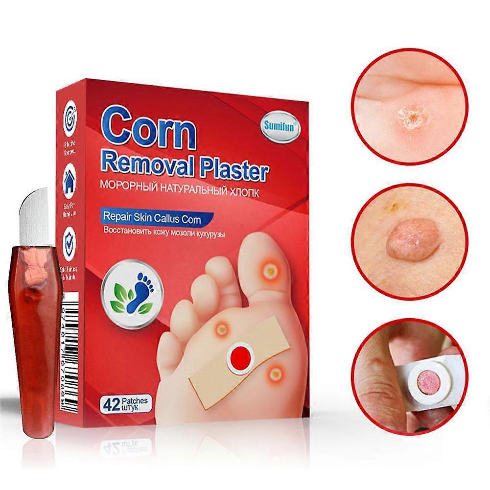 Foot Corn Patch 42 Pieces/box Foot Corns Removal Foot Warts Foot ...