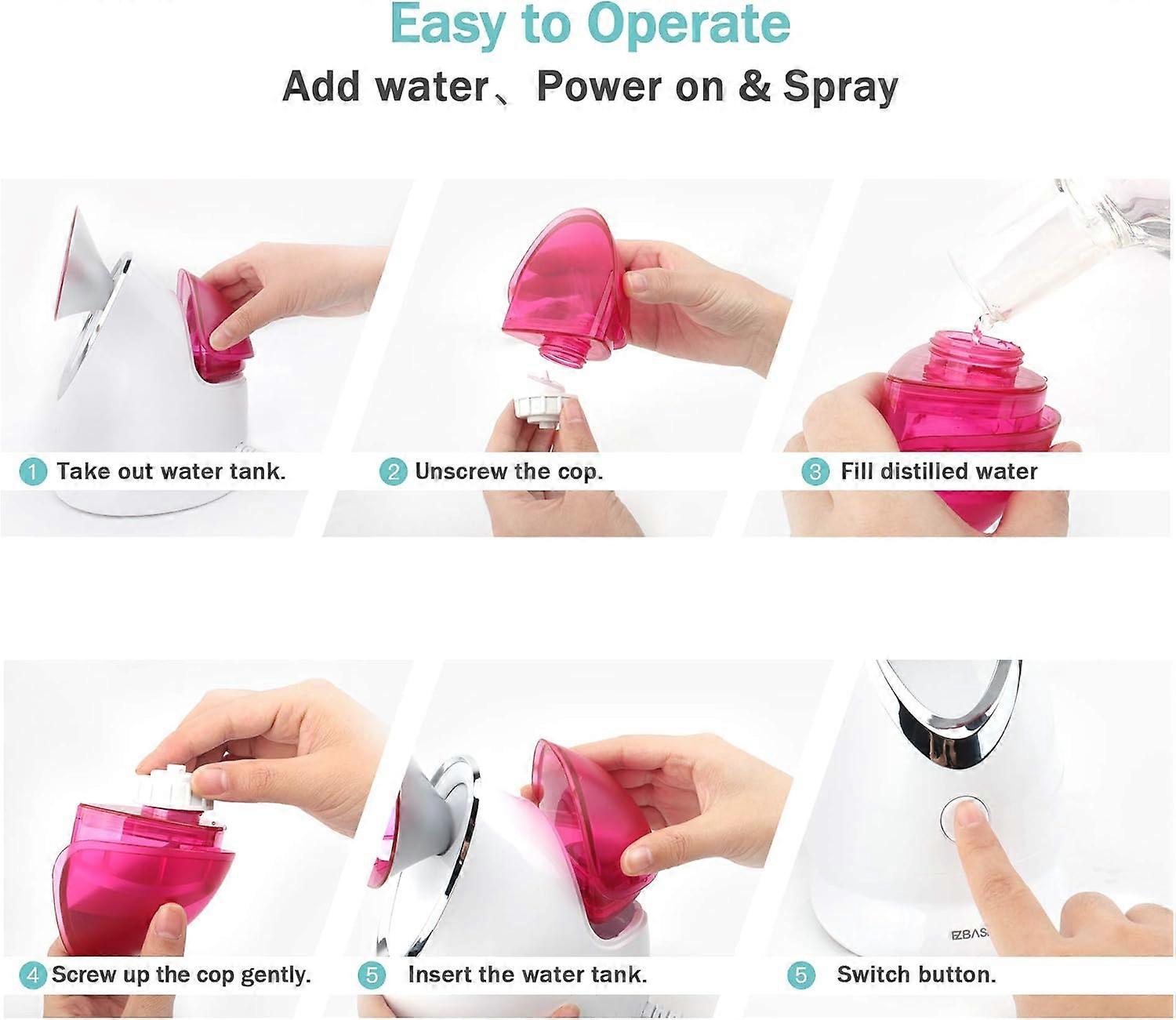 Ionic Facial Steamer With Professional Skin Kit, Ionic Steam Tech & Nano Ionic Steam For Deep ...