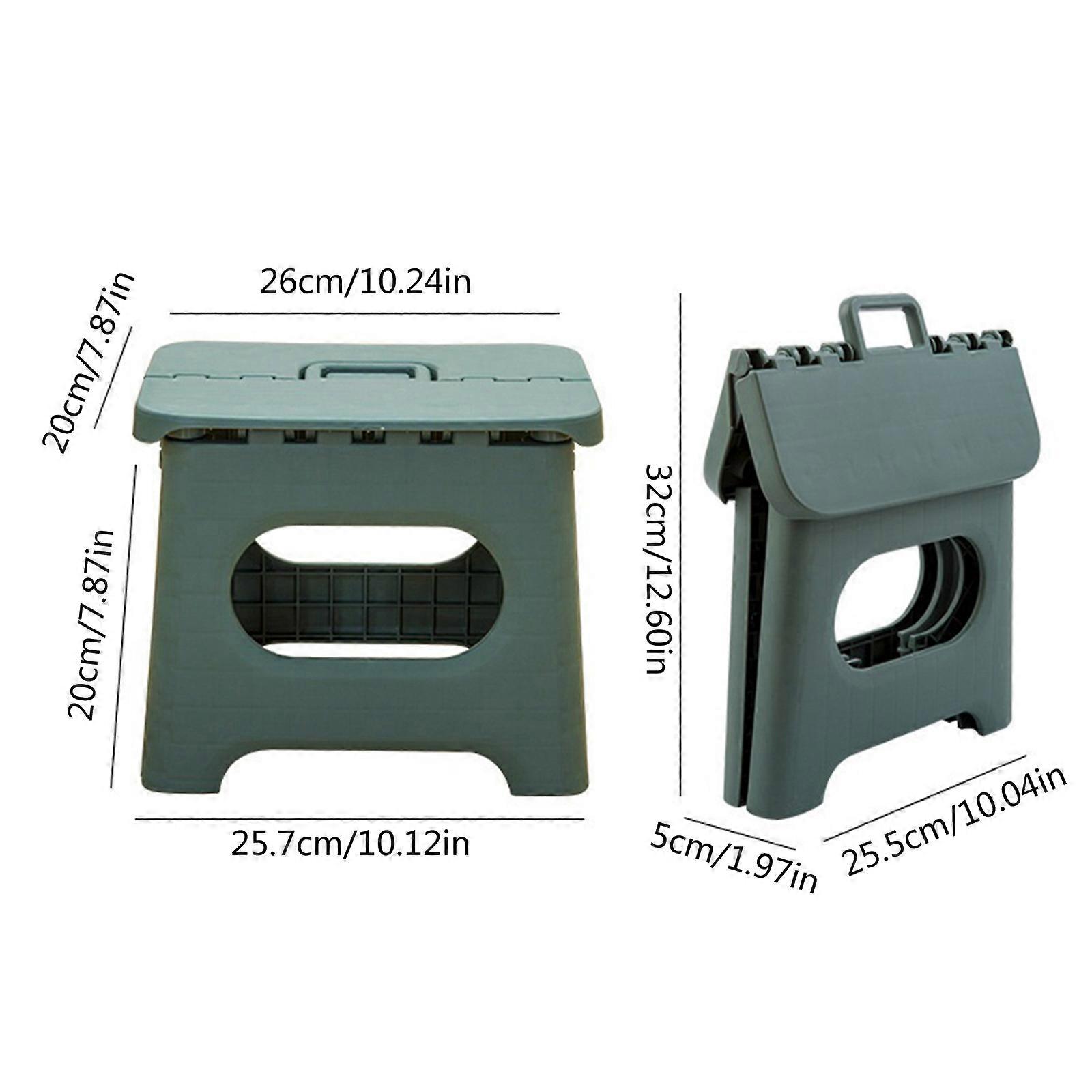 Plastic Folding Step Stool with Handle Portable Collapsible Small ...