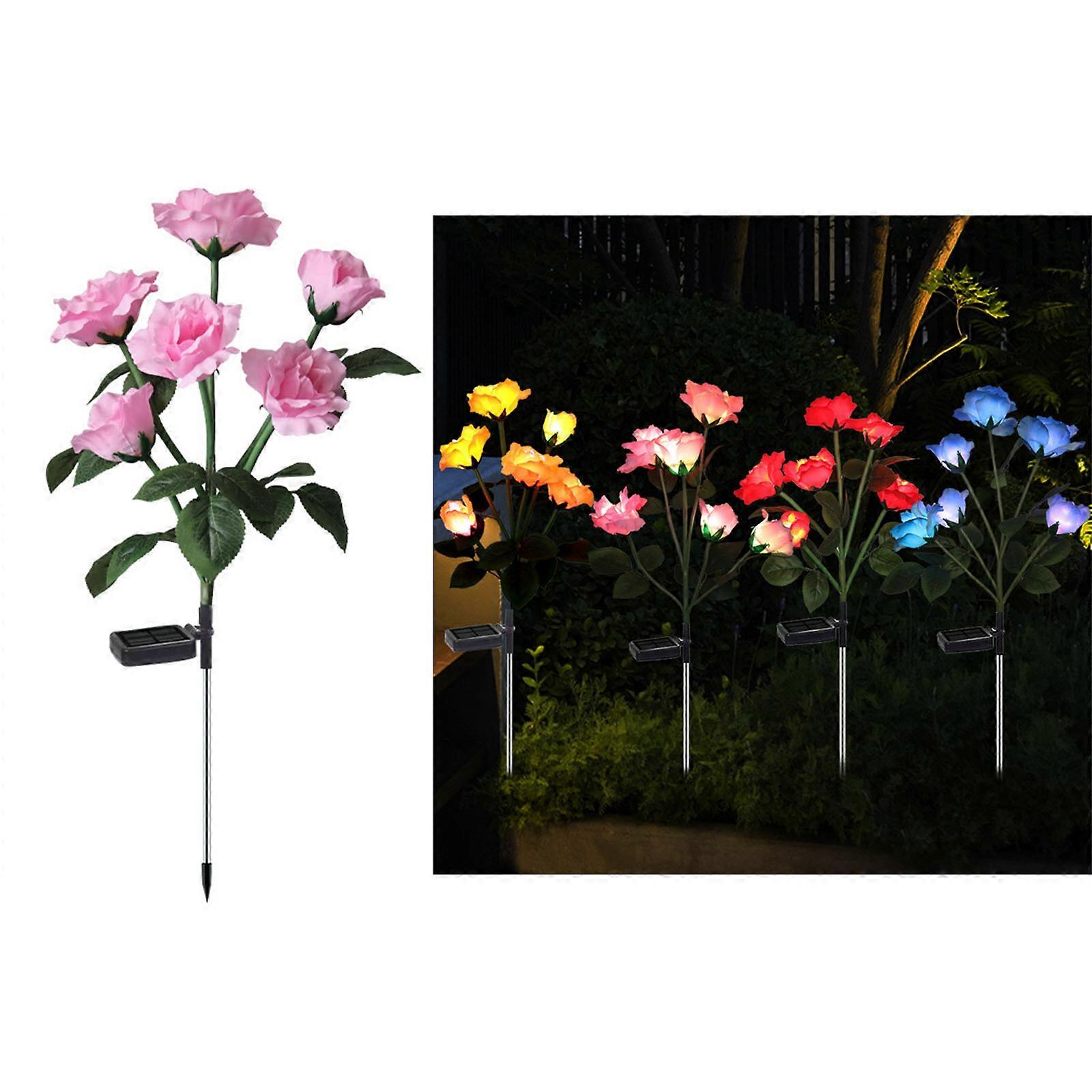 Solar Garden Lights Outdoor Decorative Solar Rose Flower Lights Solar ...