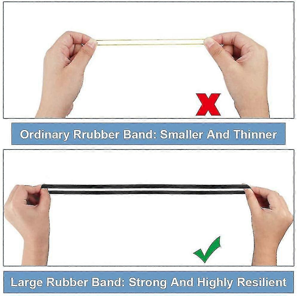 35 Pcs Heavy Duty Rubber Elastic Bands for Office, Home, Crafts - Black ...
