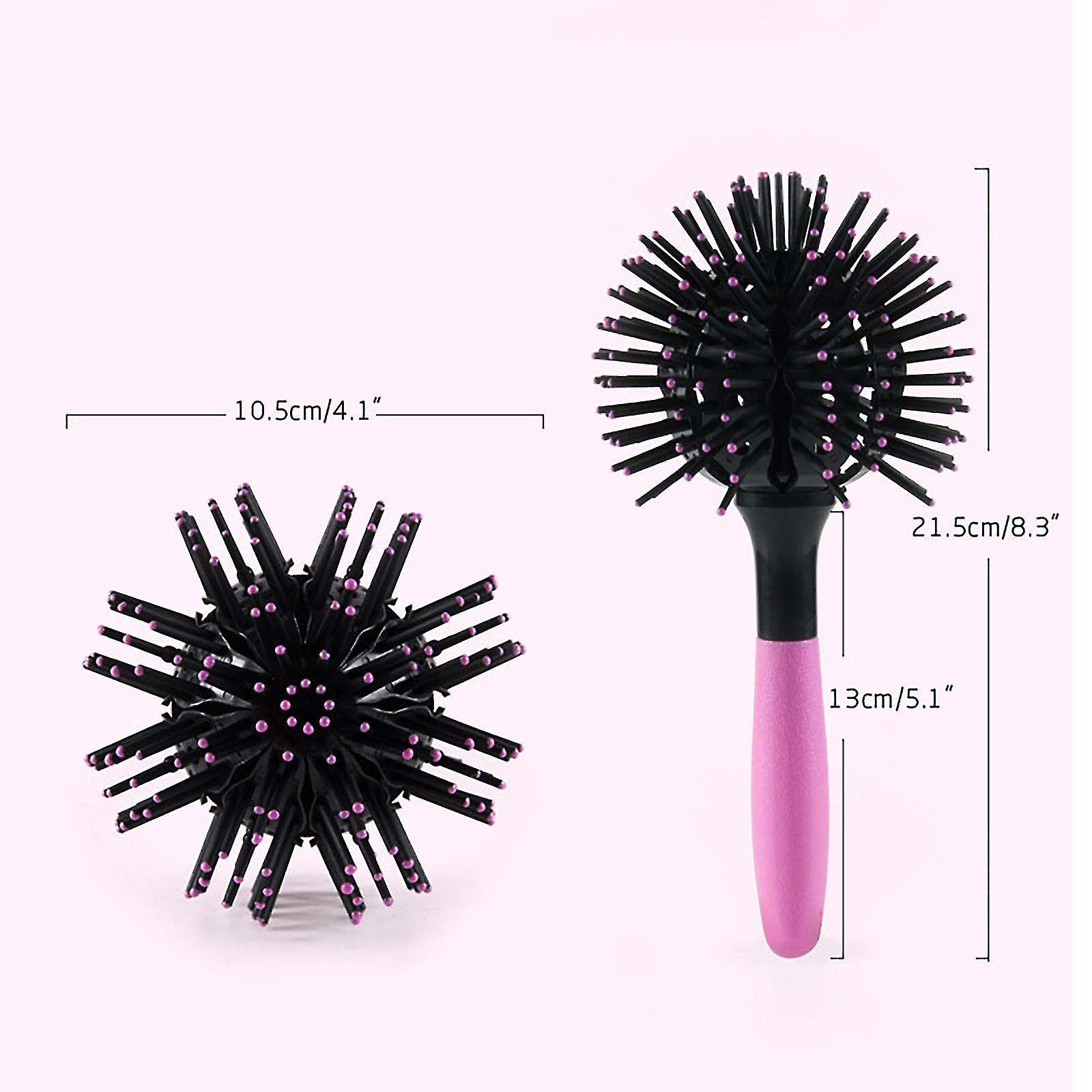 3d Bomb Curl Hairbrush Styling Salon Round Hair Curling Curler Comb ...