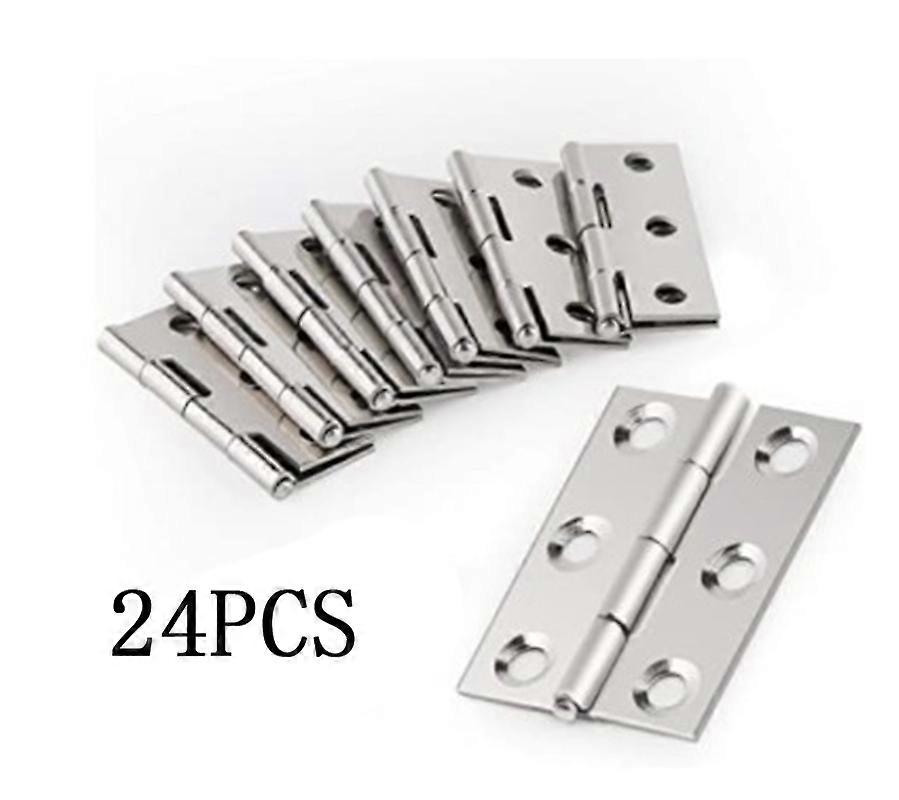 24 Pieces Stainless Steel Hinges Connectors Stainless Steel Hinge ...