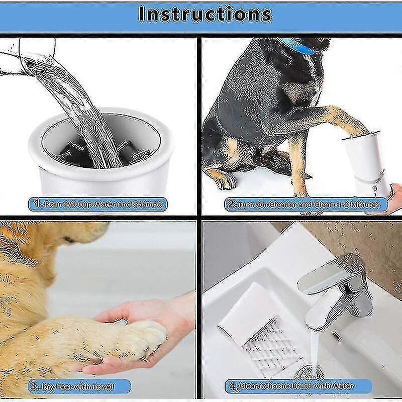 Portable Electric Dog Paw Cleaner, Electric Paw Washer, Automatic ...