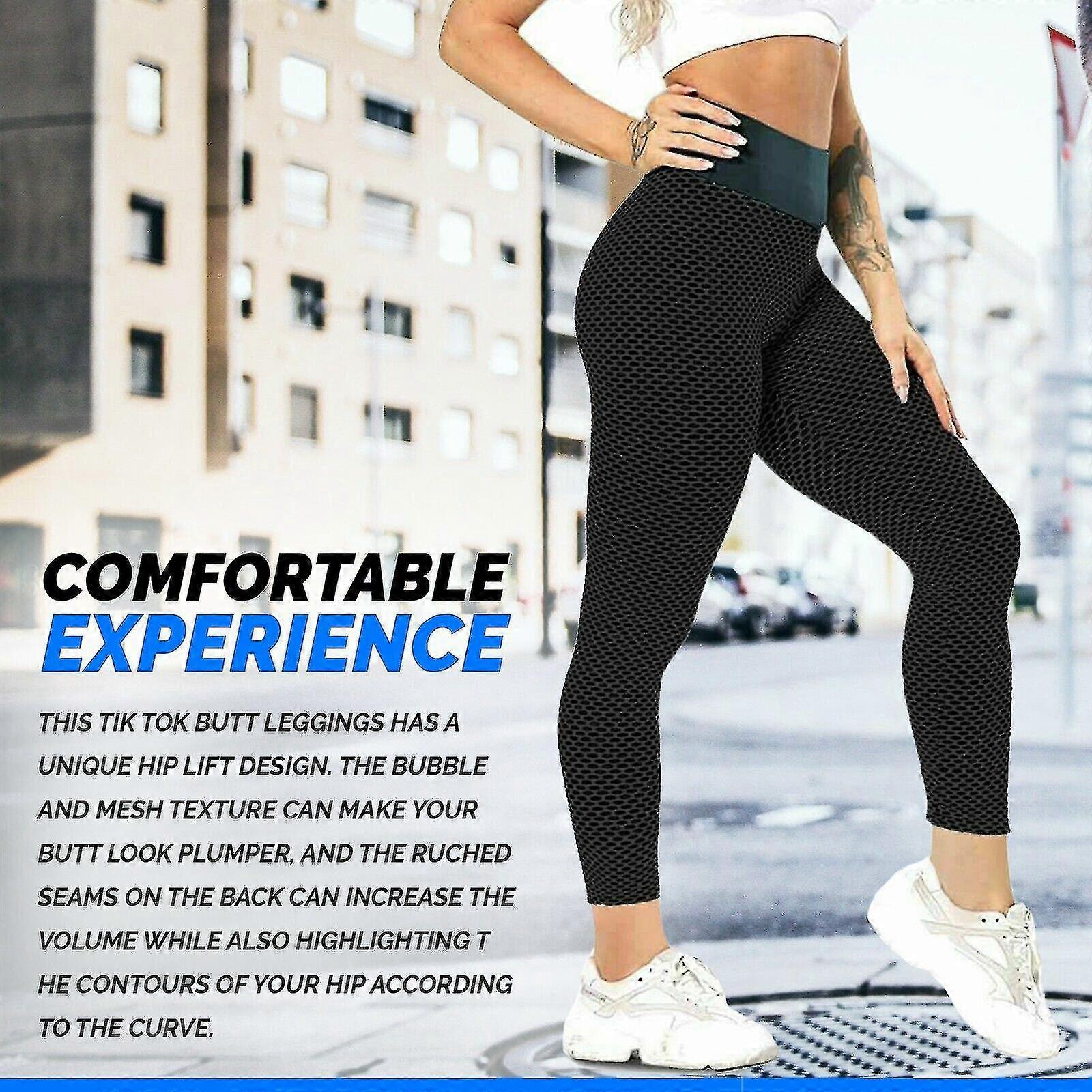 Tik Tok Leggings Womens Yoga Leggings Gym Anti-cellulite Fitness Butt ...