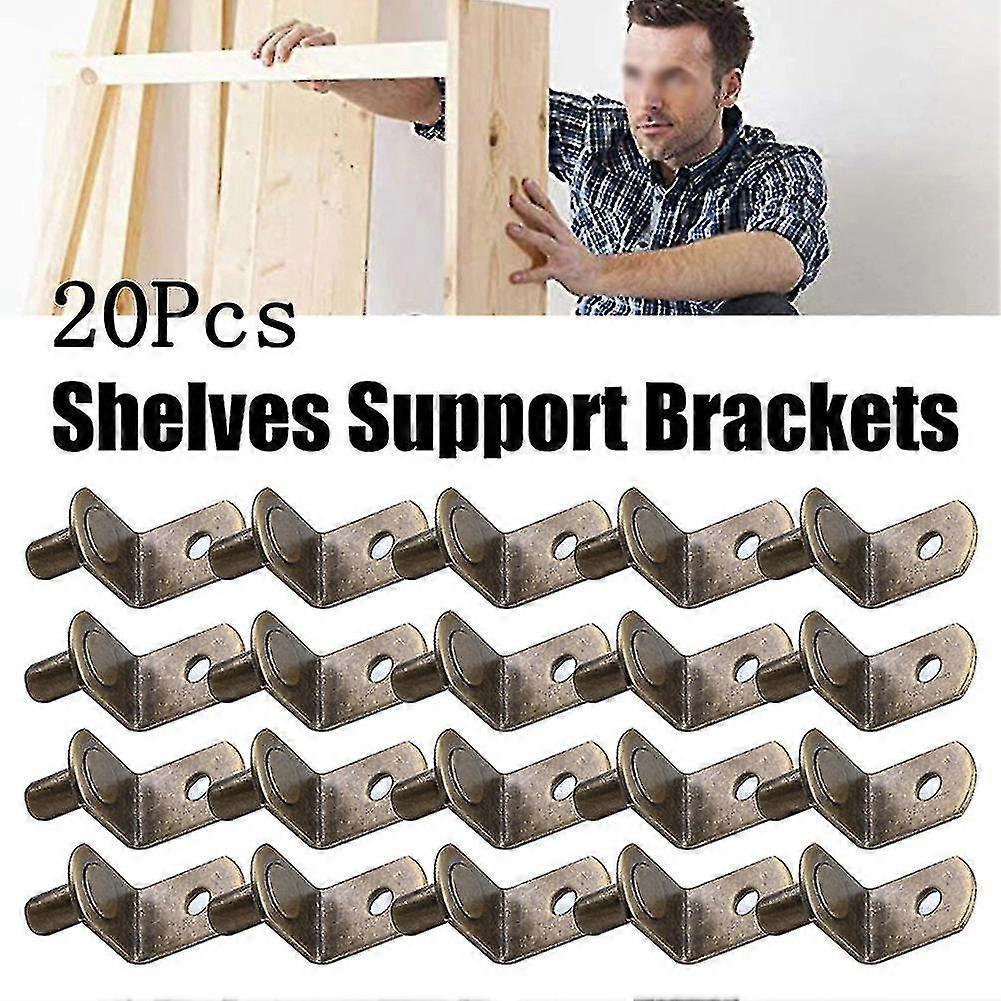 20pcs Shelf Brackets Support Studs Pegs Pin 6mm L-shaped Cabinet ...