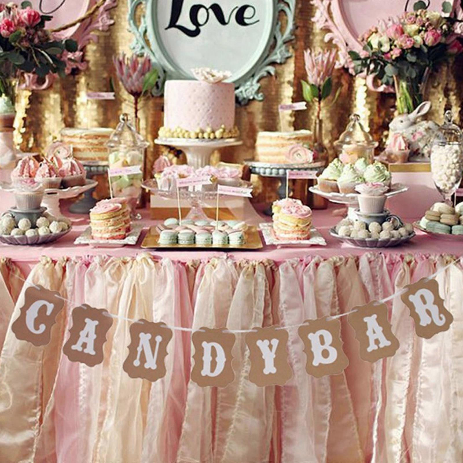 CandyBar for Banner with Candy Bags 50pcs Drawstring Transparent ...
