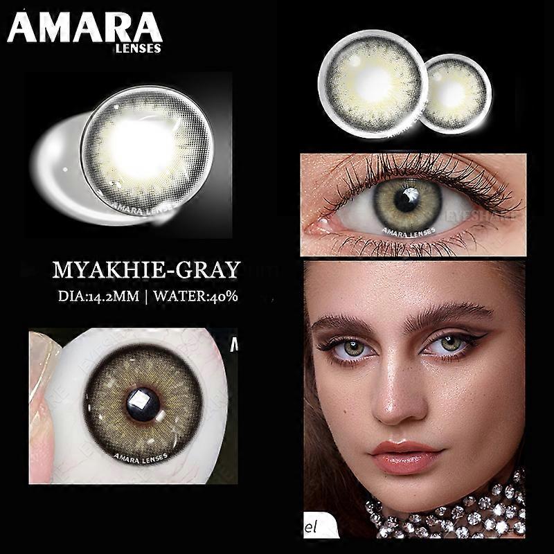 1pair Natural GRAY Contact Lenses for Color Eyes Soft Beauty Contact ...