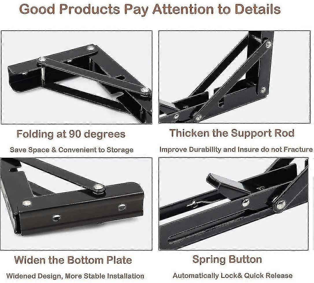 Heavy-duty Folding Shelf Bracket, Metal Wall Mounted Triangle Shelf ...