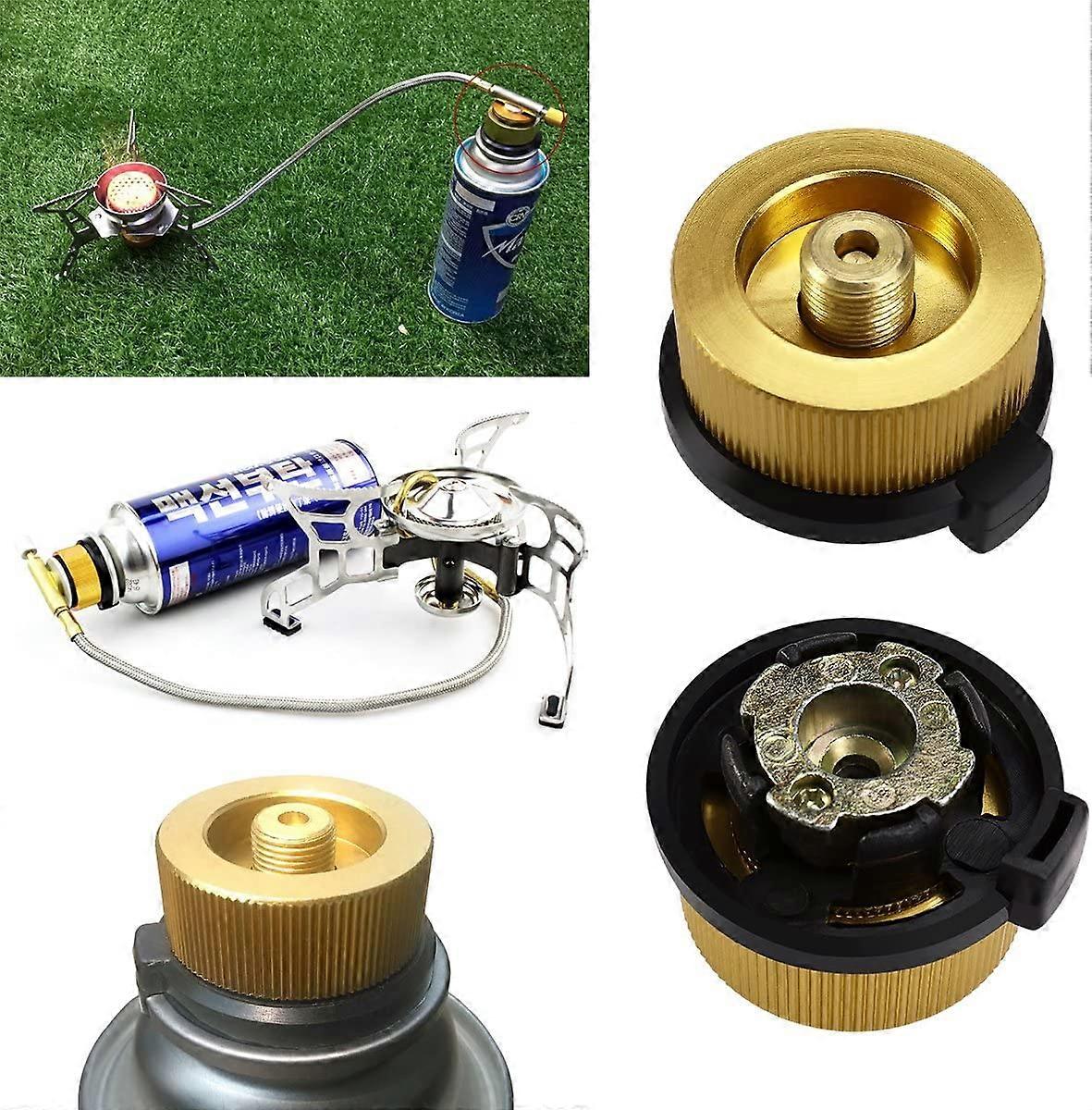 Camping Stove Gas Cylinder Connector Transfer Adapter Gas Nozzles Gas ...