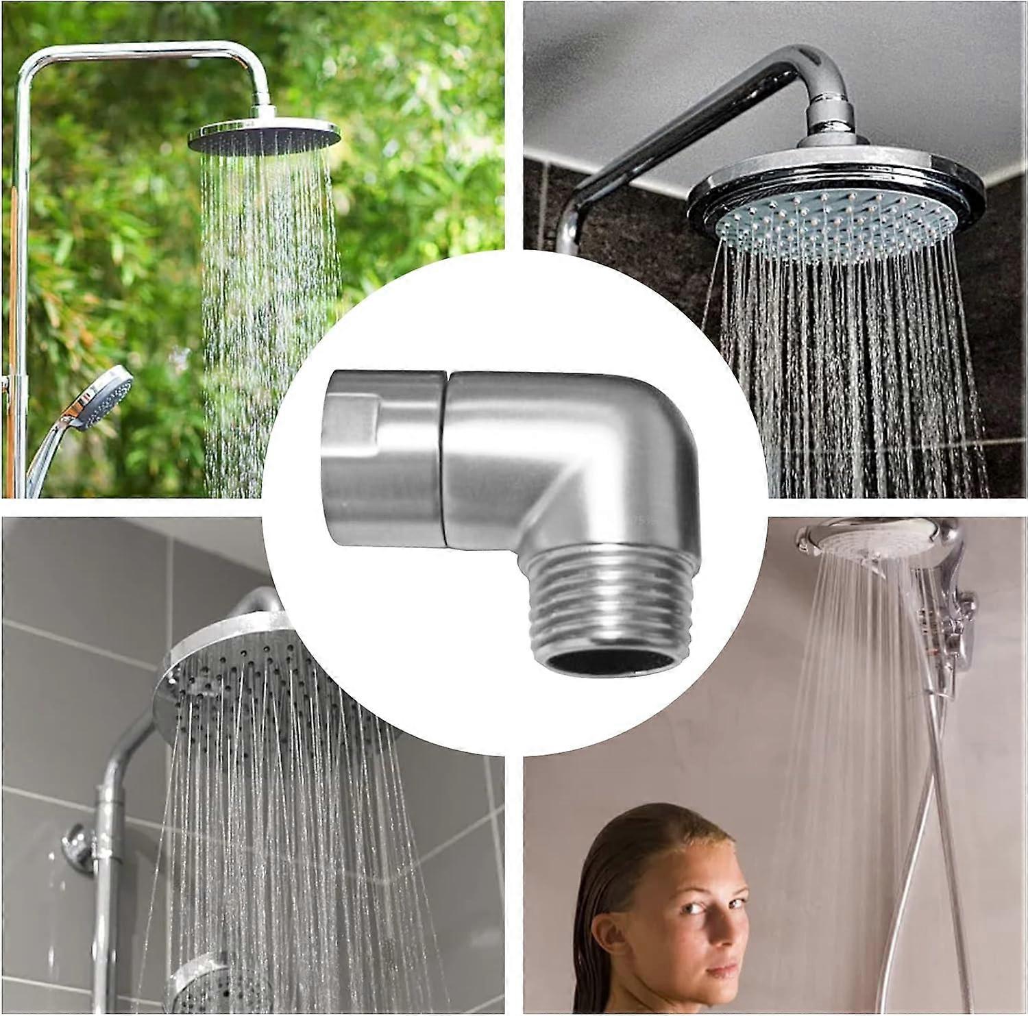 90 Degree Shower Arm Adapter, Shower Head Extension Elbow Adapter ...